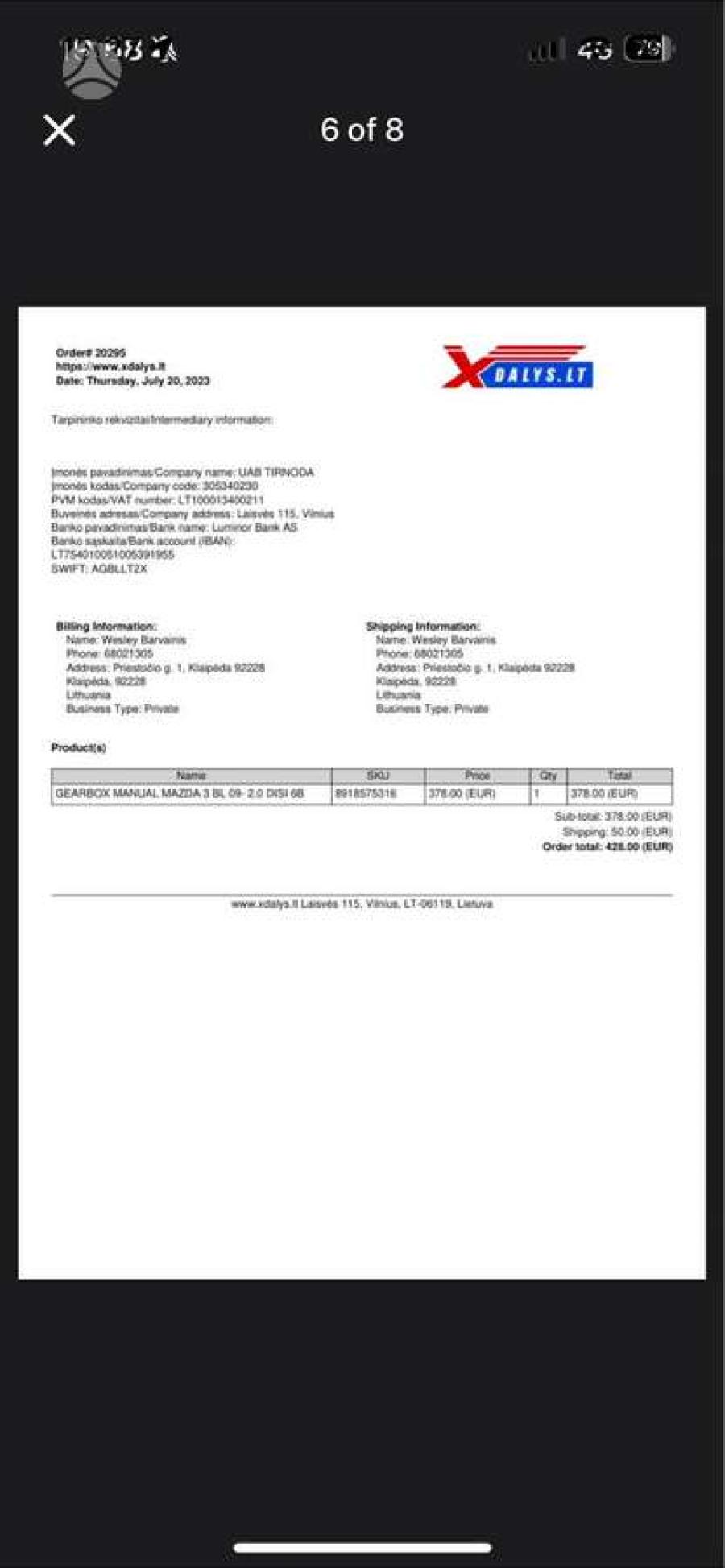 Черный Мазда 3 2010 в Вильнюс, объемом двигателя 2.00 л и пробегом 192 тыс. км за 2200 €, фото 7 на AUTOMOTO.COM.LV