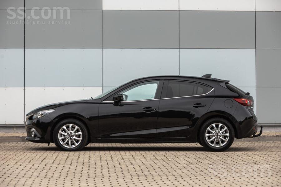 Black Mazda 3 2014 in Jelgava, with an engine capacity of 2.20 L and mileage of 136 thousand km for 6690 €, photo 7 on AUTOMOTO.COM.LV