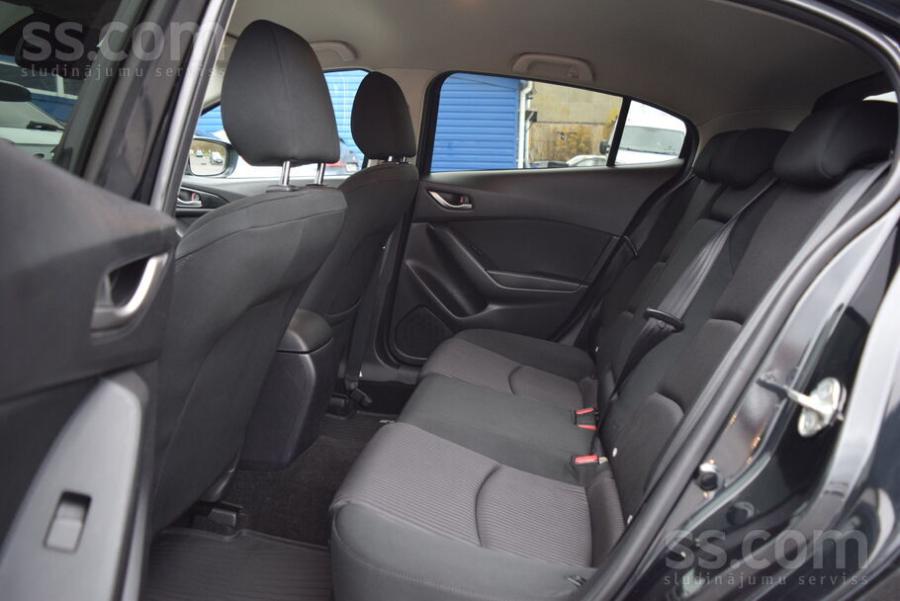 Black Mazda 3 2015 in Riga, with an engine capacity of 2.00 L and mileage of 130 thousand km for 7500 €, photo 14 on AUTOMOTO.COM.LV