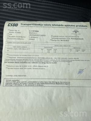Melns Mazda 3 2015 Cēsis, ar dzinēja tilpumu 2.20 L un nobraukumu 258 tūkst. km par 5700 €, foto 14 vietnē AUTOMOTO.COM.LV