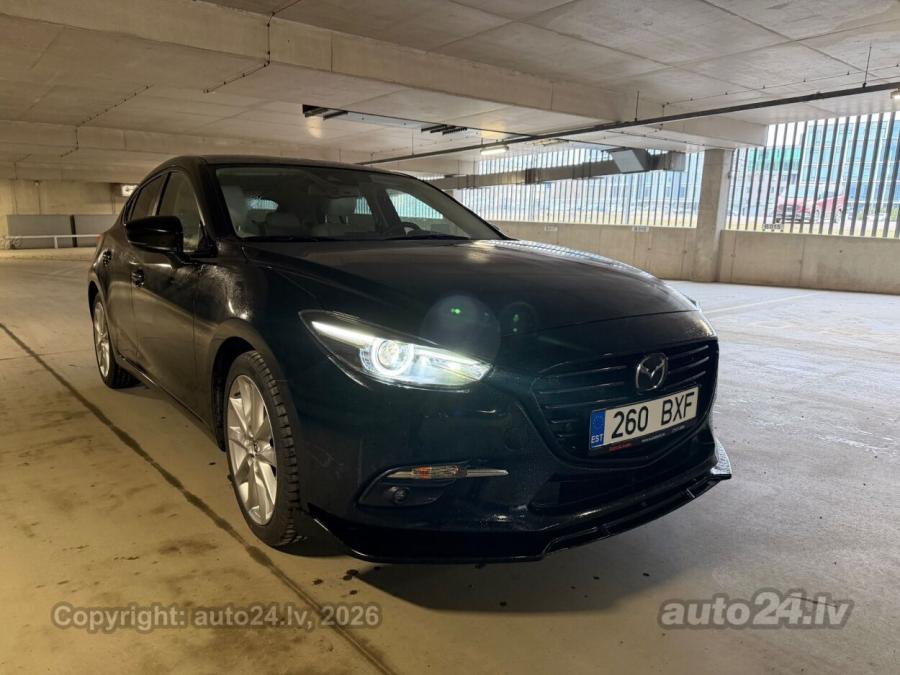 Black Mazda 3 2018 in Tallinn, with an engine capacity of 2.00 L and mileage of 37 thousand km for 12990 €, photo 2 on AUTOMOTO.COM.LV