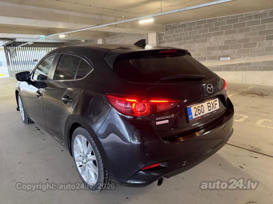 Black Mazda 3 2018 in Tallinn, with an engine capacity of 2.00 L and mileage of 37 thousand km for 12990 €, photo 6 on AUTOMOTO.COM.LV
