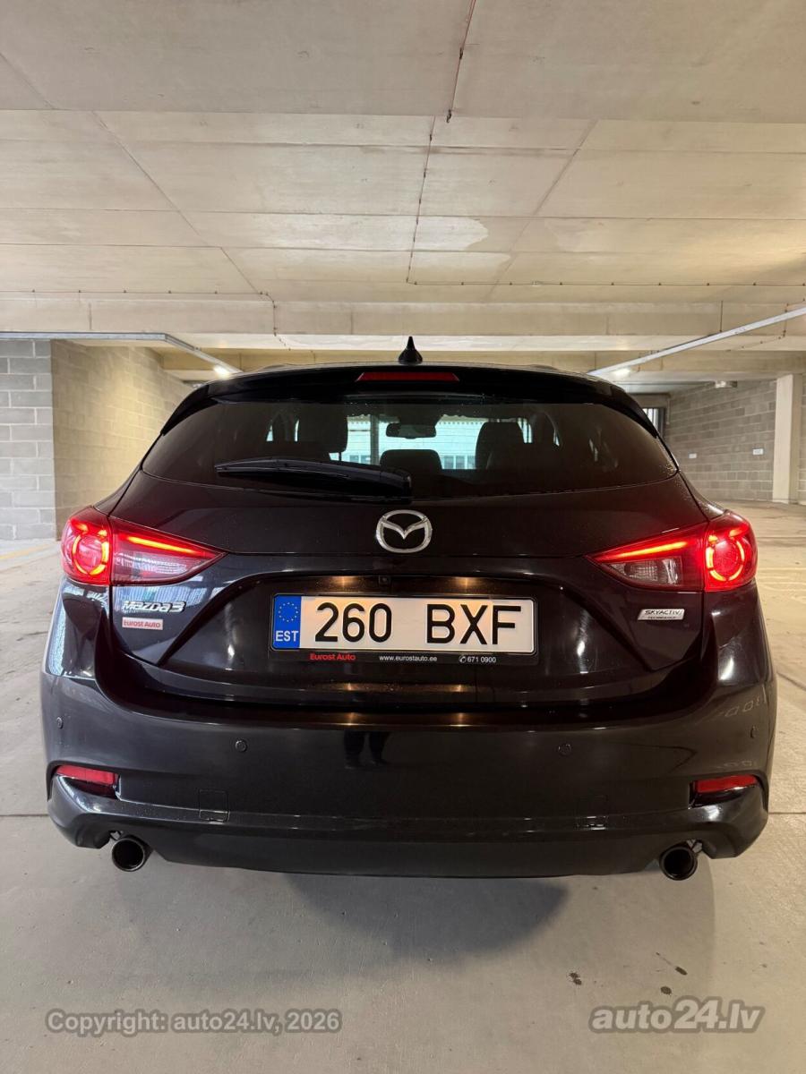 Black Mazda 3 2018 in Tallinn, with an engine capacity of 2.00 L and mileage of 37 thousand km for 12990 €, photo 7 on AUTOMOTO.COM.LV