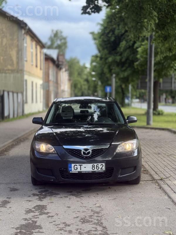 Melns Mazda 3 2007 Rīga, ar dzinēja tilpumu 1.60 L un nobraukumu 320 tūkst. km par 400 €, foto 2 vietnē AUTOMOTO.COM.LV