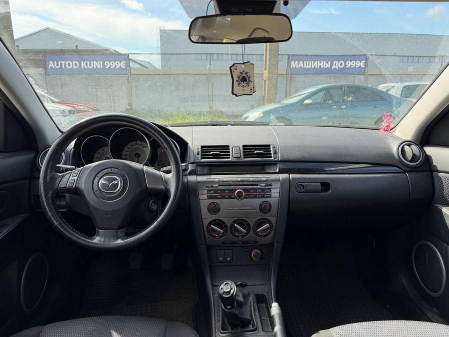 Black Mazda 3 2007 in Tallinn, with an engine capacity of 1.60 L and mileage of 177 thousand km for 399 €, photo 13 on AUTOMOTO.COM.LV