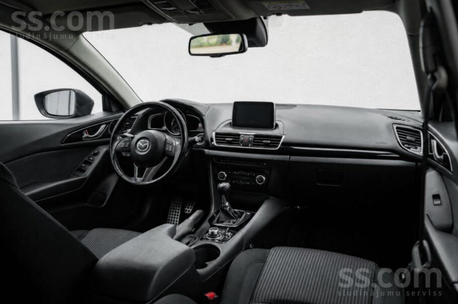 Black Mazda 3 2015 in Riga, with an engine capacity of 2.20 L and mileage of 271 thousand km for 4990 €, photo 16 on AUTOMOTO.COM.LV