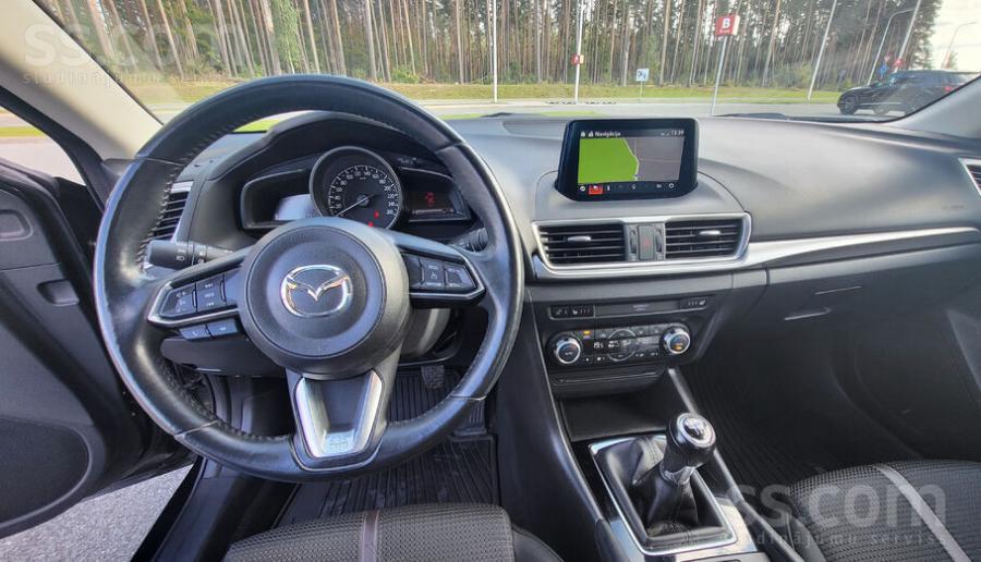 Melns Mazda 3 2017 Rīga, ar dzinēja tilpumu 2.00 L un nobraukumu 73 tūkst. km par 12950 €, foto 4 vietnē AUTOMOTO.COM.LV