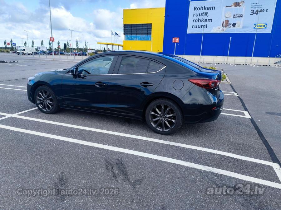 Black Mazda 3 2017 in Tallinn, with an engine capacity of 2.00 L and mileage of 131 thousand km for 15500 €, photo 4 on AUTOMOTO.COM.LV