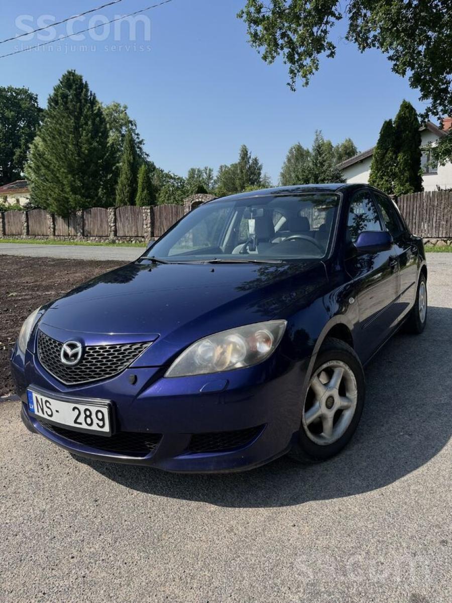 Zils Mazda 3 2005 Cēsis, ar dzinēja tilpumu 1.60 L un nobraukumu 206 tūkst. km par 1350 €, foto 1 vietnē AUTOMOTO.COM.LV