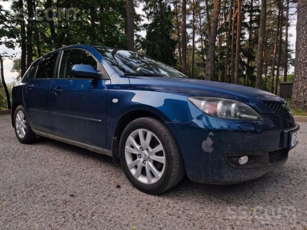 Blue Mazda 3 2006 in Ogre, with an engine capacity of 1.60 L and mileage of 133 thousand km for 5500 €, photo 1 on AUTOMOTO.COM.LV