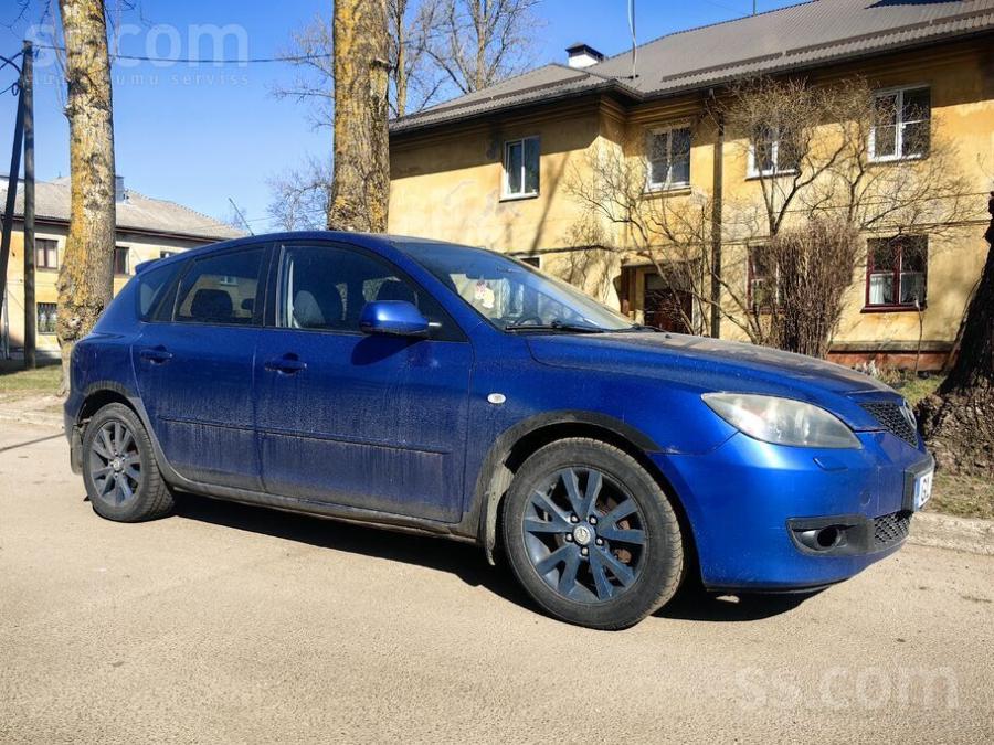 Blue Mazda 3 2007 in Riga, with an engine capacity of 1.60 L and mileage of 310 thousand km for 1350 €, photo 1 on AUTOMOTO.COM.LV