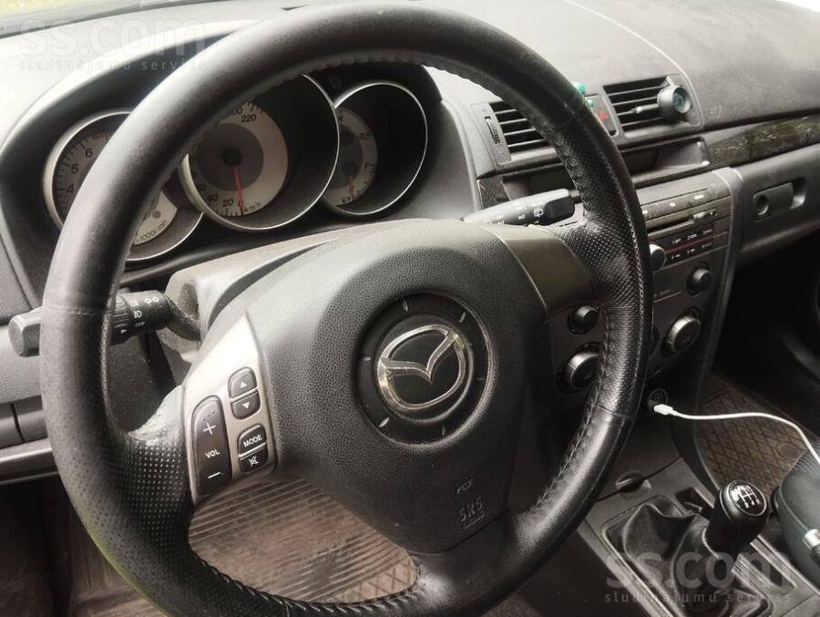Blue Mazda 3 2007 in Jelgava, with an engine capacity of 1.60 L and mileage of 181 thousand km for 700 €, photo 6 on AUTOMOTO.COM.LV