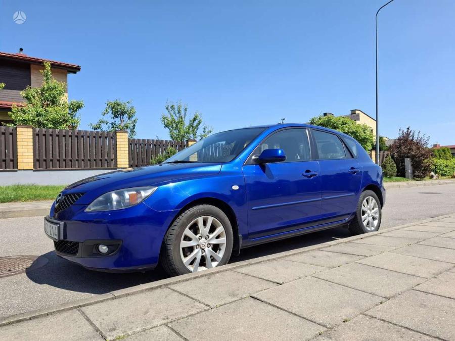 Blue Mazda 3 2008 in Vilnius, with an engine capacity of 1.60 L and mileage of 71 thousand km for 550 €, photo 14 on AUTOMOTO.COM.LV