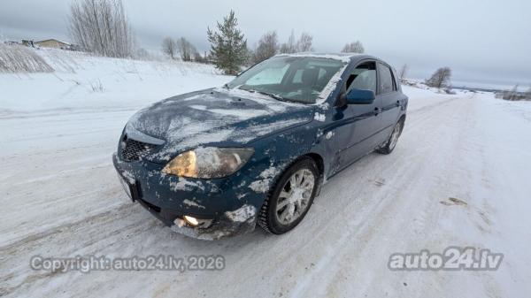 Blue Mazda 3 2008 in Mustvee, with an engine capacity of 1.60 L and mileage of 152 thousand km for 549 €, photo 1 on AUTOMOTO.COM.LV