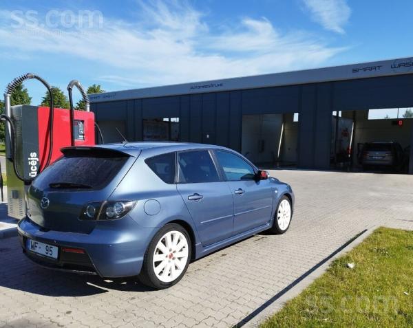 Blue Mazda 3 2008 in Liepaja, with an engine capacity of 2.30 L and mileage of 236 thousand km for 2200 €, photo 1 on AUTOMOTO.COM.LV
