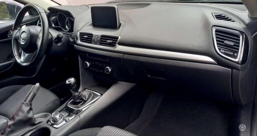 Blue Mazda 3 2015 in Kaunas, with an engine capacity of 2.19 L and mileage of 170 thousand km for 3250 €, photo 30 on AUTOMOTO.COM.LV