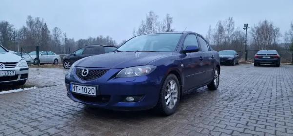Blue Mazda 3 2005 in Valmiera, with an engine capacity of 1.60 L and mileage of 176 thousand km for 1150 €, photo 6 on AUTOMOTO.COM.LV