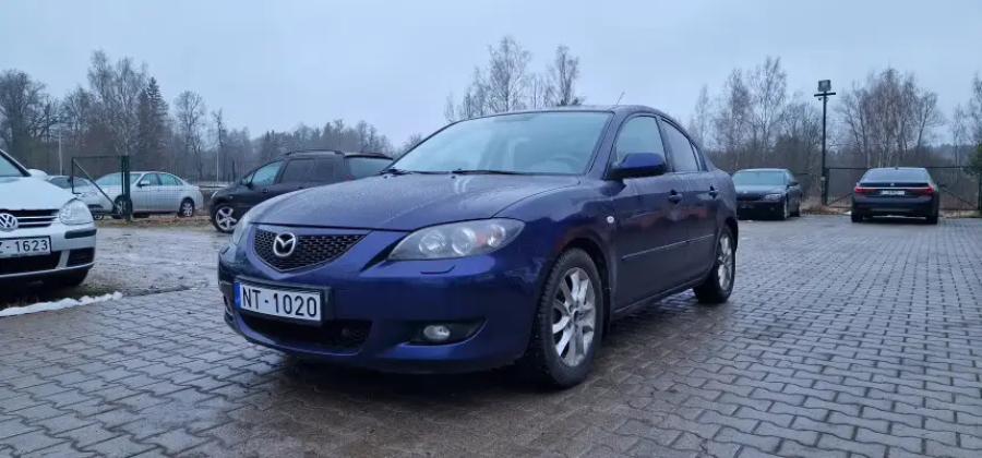 Blue Mazda 3 2005 in Valmiera, with an engine capacity of 1.60 L and mileage of 176 thousand km for 1150 €, photo 7 on AUTOMOTO.COM.LV