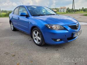 Zils Mazda 3 2005 Rīga, ar dzinēja tilpumu 1.60 L un nobraukumu 106 tūkst. km par 650 €, foto  vietnē AUTOMOTO.COM.LV