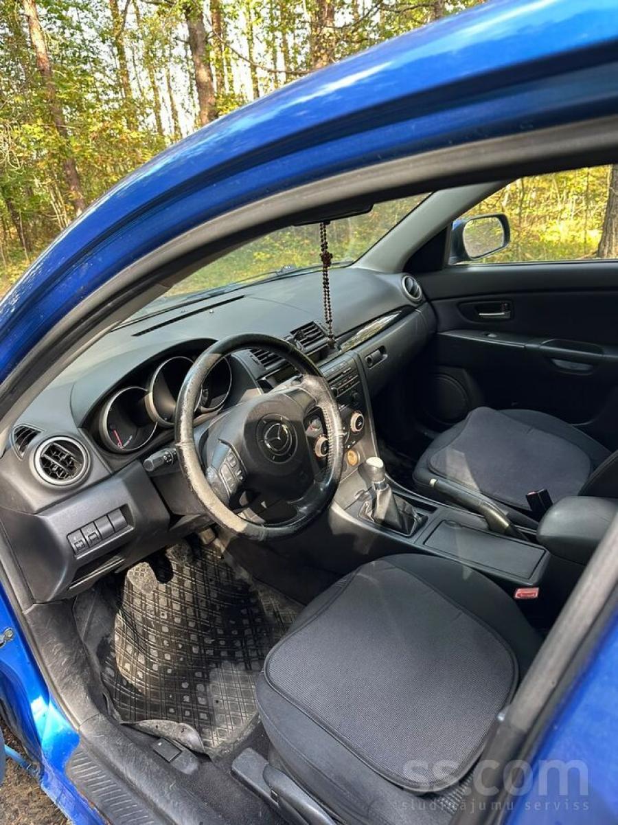 Zils Mazda 3 2005 Rīga, ar dzinēja tilpumu 1.60 L un nobraukumu 193 tūkst. km par 1400 €, foto 8 vietnē AUTOMOTO.COM.LV
