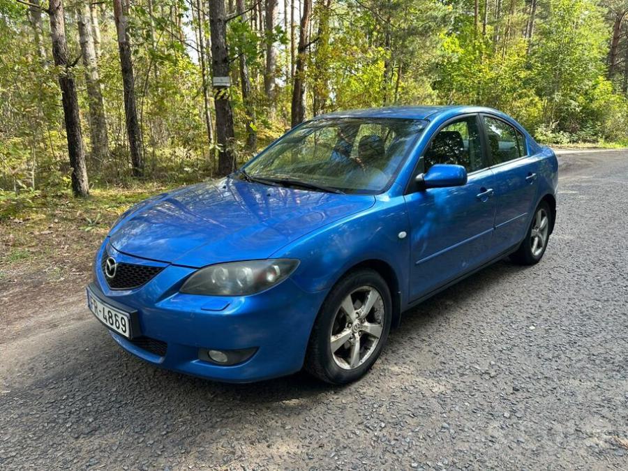 Blue Mazda 3 2005 in Riga, with an engine capacity of 1.60 L and mileage of 193 thousand km for 1400 €, photo 1 on AUTOMOTO.COM.LV
