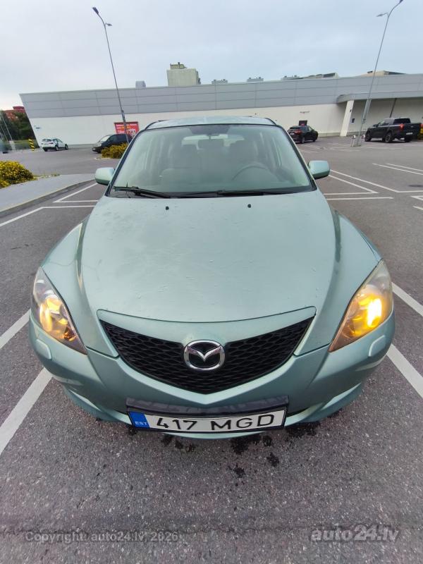 Green Mazda 3 2005 in Tallinn, with an engine capacity of 1.60 L and mileage of 132 thousand km for 549 €, photo 7 on AUTOMOTO.COM.LV
