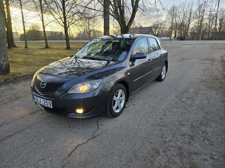 Grey Mazda 3 2006 in Radviliskis, with an engine capacity of 1.60 L and mileage of 321 thousand km for 1390 €, photo 1 on AUTOMOTO.COM.LV