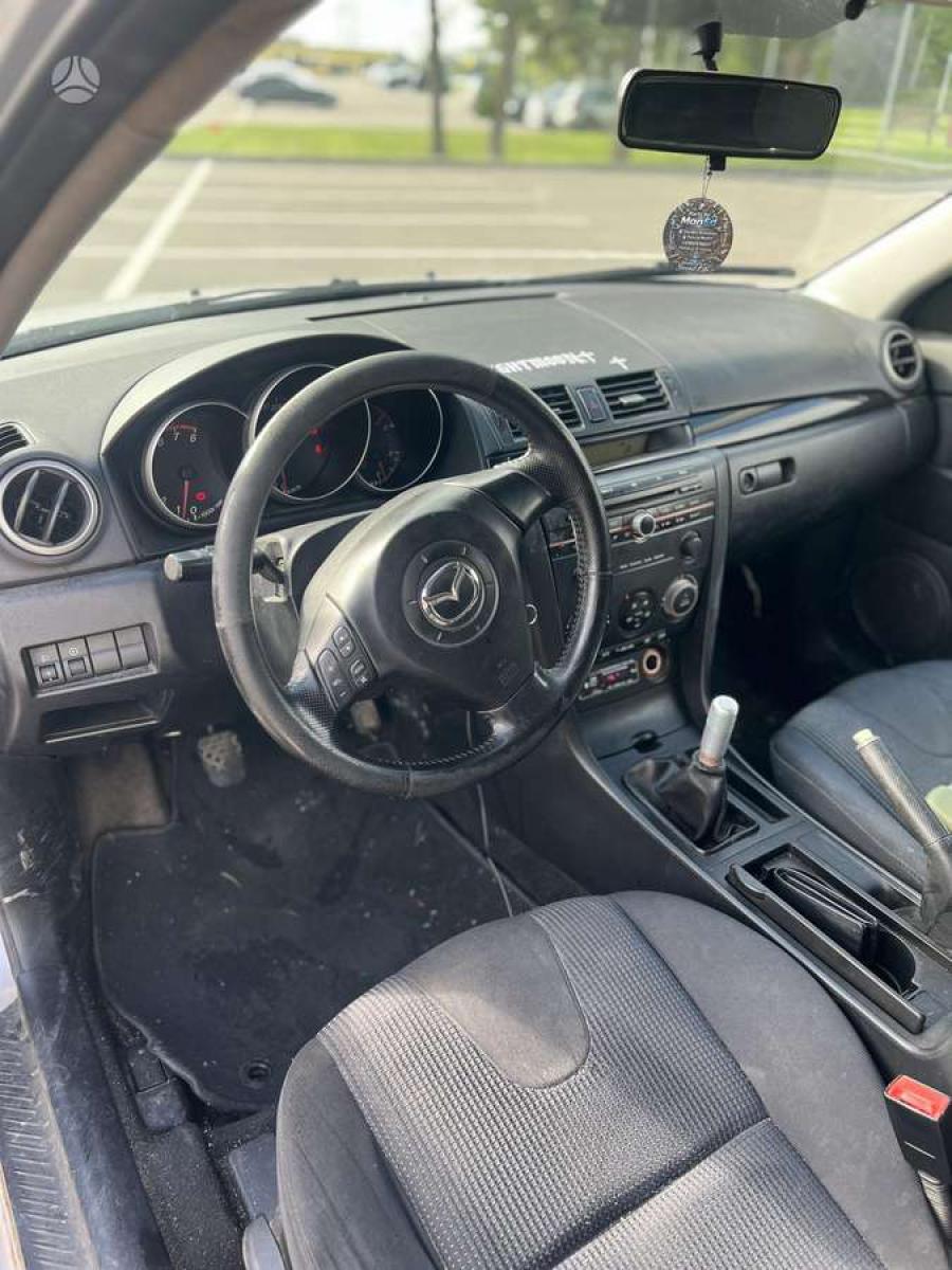 Pelēks Mazda 3 2006 Kauņa, ar dzinēja tilpumu 1.60 L un nobraukumu 244 tūkst. km par 700 €, foto 7 vietnē AUTOMOTO.COM.LV