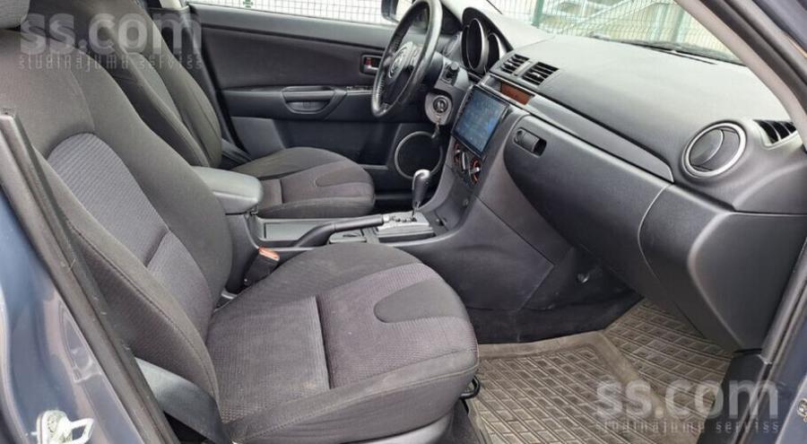 Grey Mazda 3 2007 in Riga, with an engine capacity of 2.00 L and mileage of 190 thousand km for 899 €, photo 6 on AUTOMOTO.COM.LV