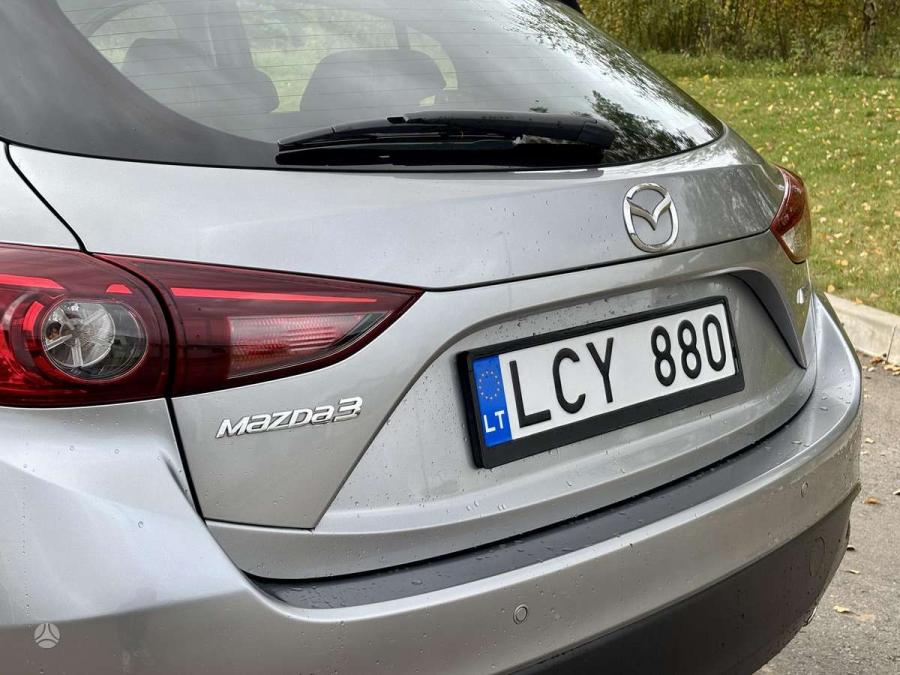 Pelēks Mazda 3 2015 Viļņa, ar dzinēja tilpumu 2.20 L un nobraukumu 234 tūkst. km par 4500 €, foto 7 vietnē AUTOMOTO.COM.LV