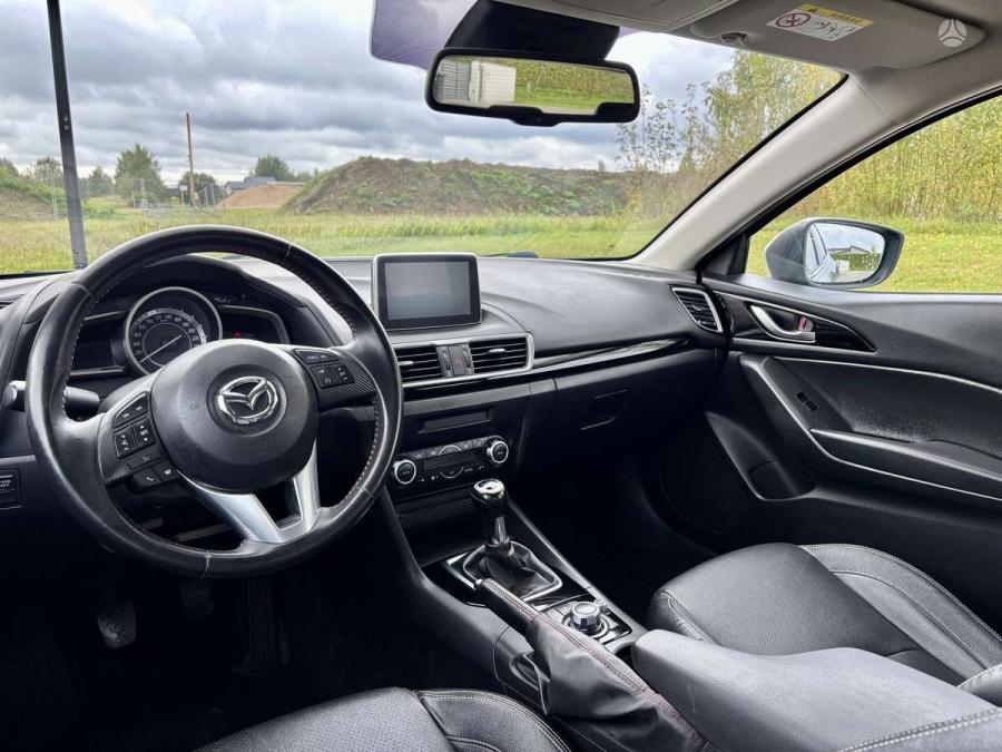 Pelēks Mazda 3 2015 Viļņa, ar dzinēja tilpumu 2.20 L un nobraukumu 234 tūkst. km par 4500 €, foto 15 vietnē AUTOMOTO.COM.LV