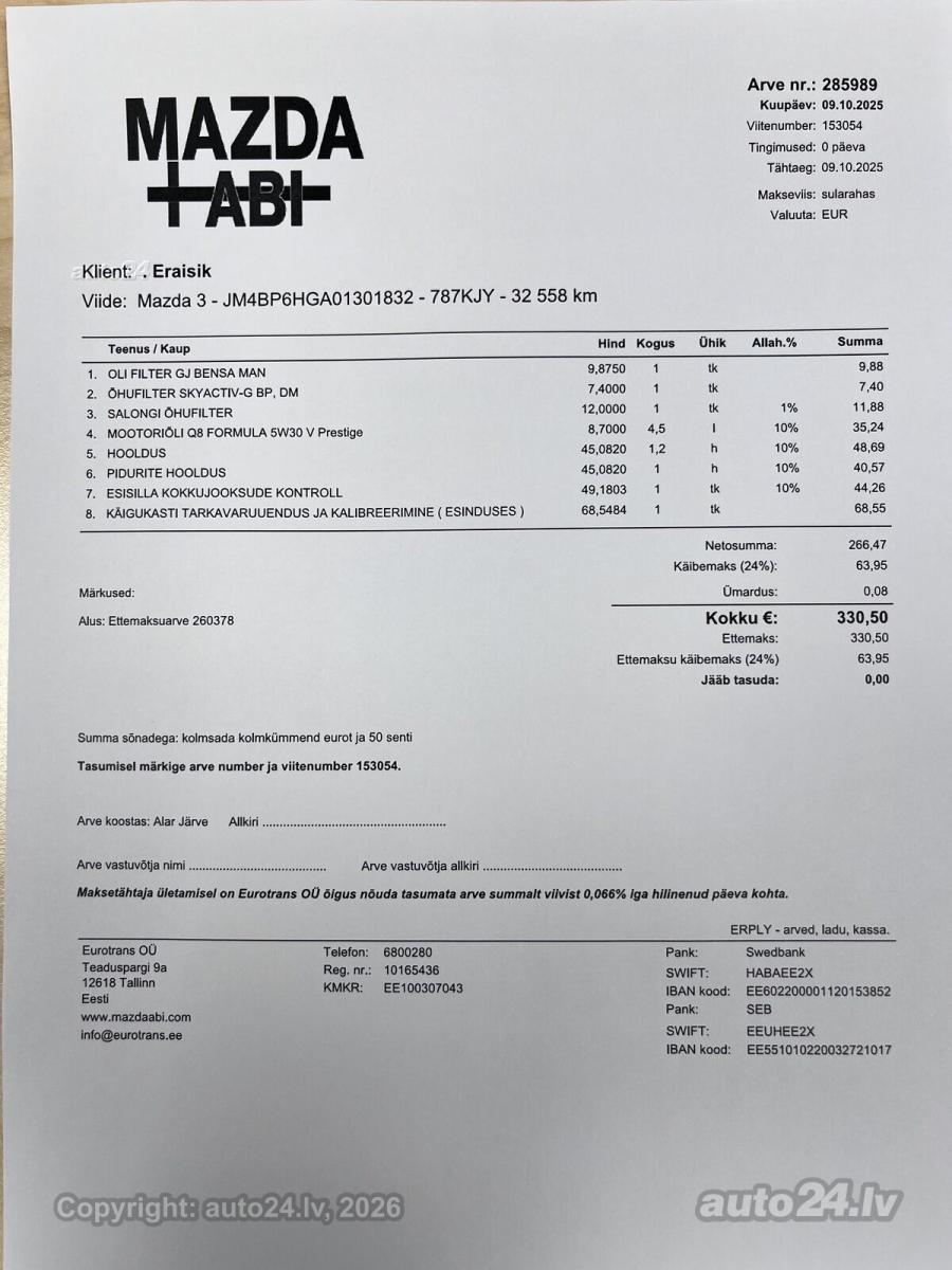 Серый Мазда 3 2022 в Таллин, объемом двигателя 2.00 л и пробегом 33 тыс. км за 19300 €, фото 14 на AUTOMOTO.COM.LV