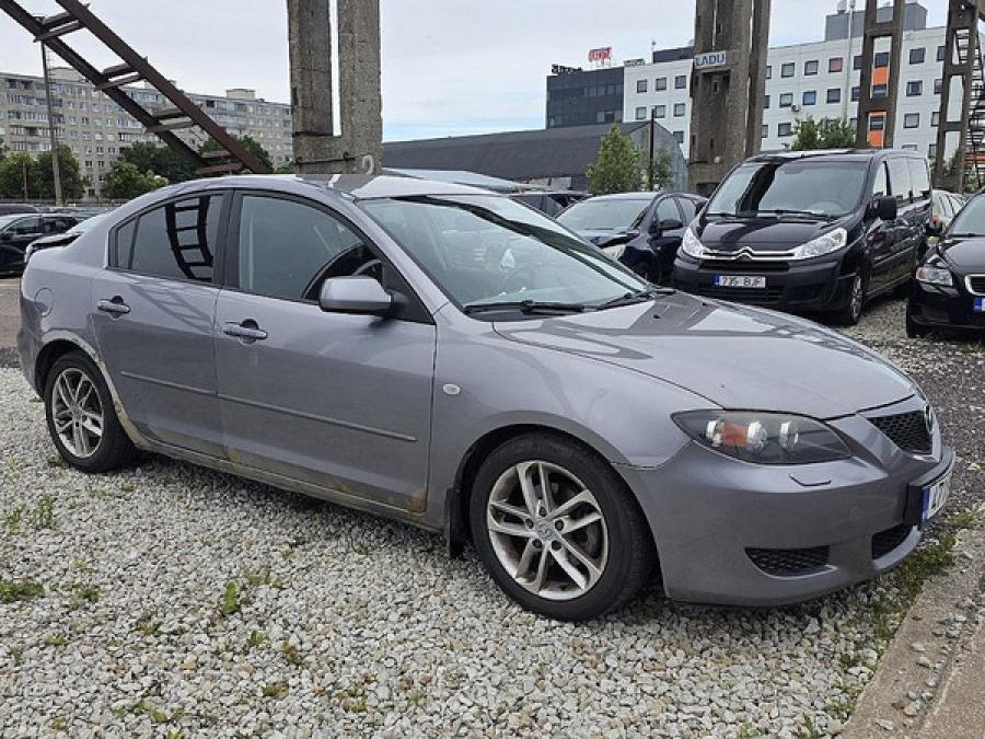 Grey Mazda 3 2005 in Tallinn, with an engine capacity of 1.60 L and mileage of 138 thousand km for 499 €, photo 1 on AUTOMOTO.COM.LV