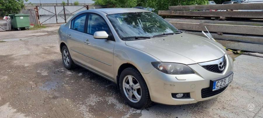 Grey Mazda 3 2007 in Vilnius, with an engine capacity of 1.60 L and mileage of 72 thousand km for 1250 €, photo 1 on AUTOMOTO.COM.LV