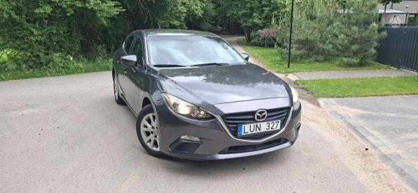 Grey Mazda 3 2014 in Vilnius, with an engine capacity of 2.00 L and mileage of 69 thousand km for 5990 €, photo 1 on AUTOMOTO.COM.LV