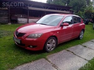 Sarkans Mazda 3 2004 Preiļi, ar dzinēja tilpumu 2.00 L un nobraukumu 405 tūkst. km par 600 €, foto  vietnē AUTOMOTO.COM.LV