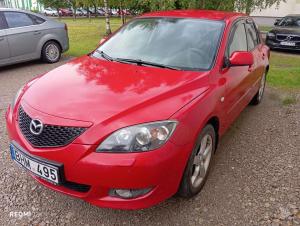 Sarkans Mazda 3 2006 Mažeikiai, ar dzinēja tilpumu 1.60 L un nobraukumu 105 tūkst. km par 900 €, foto  vietnē AUTOMOTO.COM.LV