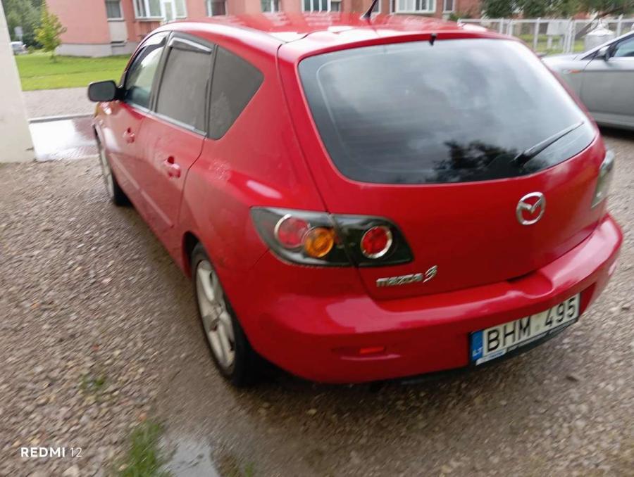 Красный Мазда 3 2006 в Мажейкяй, объемом двигателя 1.60 л и пробегом 105 тыс. км за 900 €, фото 4 на AUTOMOTO.COM.LV