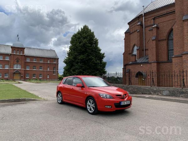 Red Mazda 3 2007 in Rezekne, with an engine capacity of 2.00 L and mileage of 157 thousand km for 1290 €, photo 1 on AUTOMOTO.COM.LV