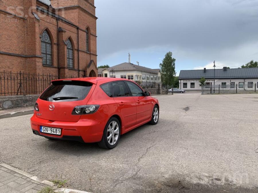 Red Mazda 3 2007 in Rezekne, with an engine capacity of 2.00 L and mileage of 157 thousand km for 1290 €, photo 8 on AUTOMOTO.COM.LV