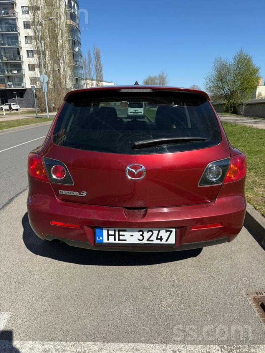 Sarkans Mazda 3 2008 Rīga, ar dzinēja tilpumu 1.60 L un nobraukumu 153 tūkst. km par 1430 €, foto 4 vietnē AUTOMOTO.COM.LV
