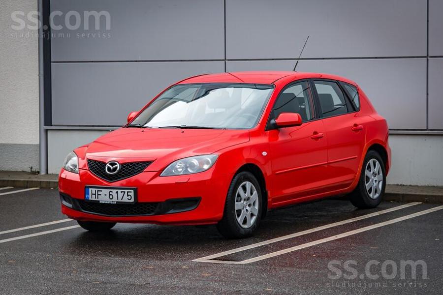 Красный Мазда 3 2008 в Рига, объемом двигателя 1.60 л и пробегом 199 тыс. км за 1995 €, фото 1 на AUTOMOTO.COM.LV