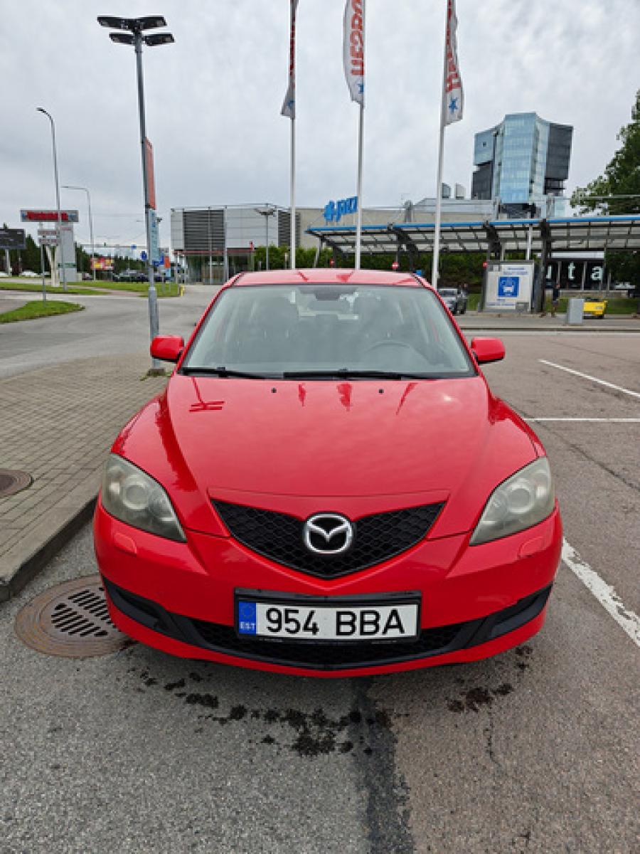 Red Mazda 3 2008 in Tallinn, with an engine capacity of 1.60 L and mileage of 208 thousand km for 1500 €, photo 4 on AUTOMOTO.COM.LV