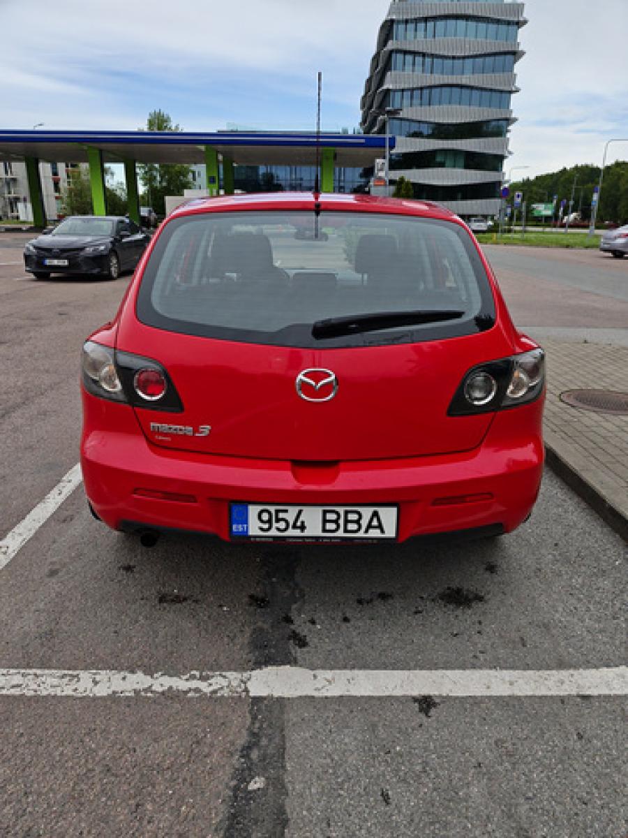 Red Mazda 3 2008 in Tallinn, with an engine capacity of 1.60 L and mileage of 208 thousand km for 1500 €, photo 7 on AUTOMOTO.COM.LV