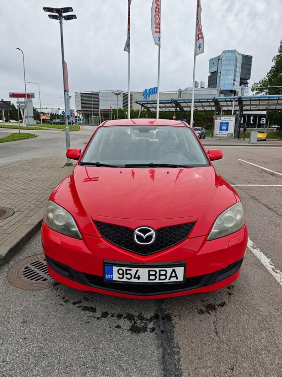 Red Mazda 3 2008 in Tallinn, with an engine capacity of 1.60 L and mileage of 208 thousand km for 1500 €, photo 15 on AUTOMOTO.COM.LV