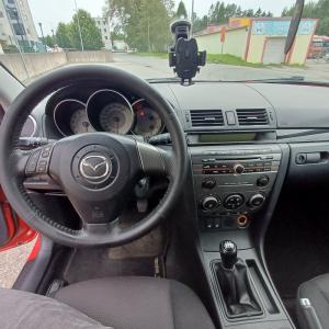 Red Mazda 3 2008 in Tallinn, with an engine capacity of 1.60 L and mileage of 211 thousand km for 2150 €, photo 18 on AUTOMOTO.COM.LV