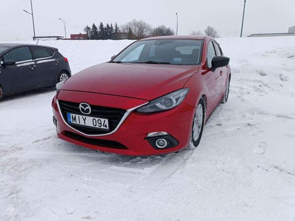 Red Mazda 3 2014 in Klaipeda, with an engine capacity of 2.19 L and mileage of 120 thousand km for 7799 €, photo 1 on AUTOMOTO.COM.LV