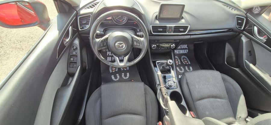 Red Mazda 3 2014 in Kaunas, with an engine capacity of 2.19 L and mileage of 245 thousand km for 2949 €, photo 8 on AUTOMOTO.COM.LV