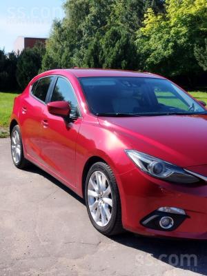 Sarkans Mazda 3 2014 Liepāja, ar dzinēja tilpumu 2.20 L un nobraukumu 292 tūkst. km par 6200 €, foto  vietnē AUTOMOTO.COM.LV