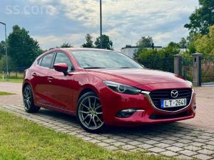 Red Mazda 3 2018 in Riga, with an engine capacity of 2.00 L and mileage of 102 thousand km for 12100 €, photo  on AUTOMOTO.COM.LV